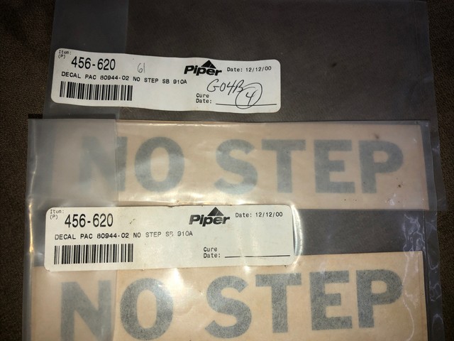 Aircraft NO STEP Decal Piper 456-620 for sale online | eBay