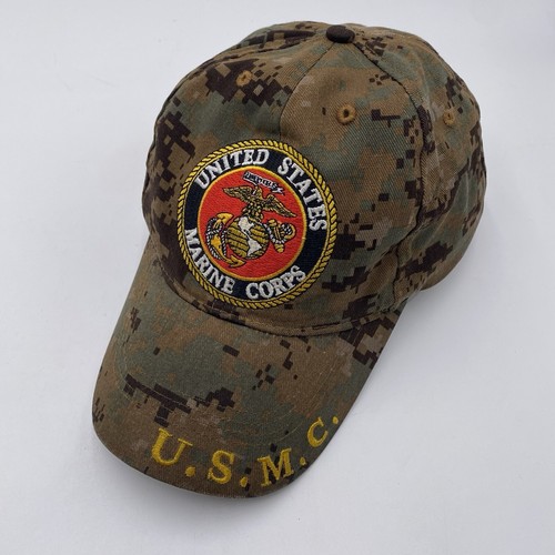 US Marines Hat Baseball Cap Marpat Camo Strapback Adjustable Cleaned ...