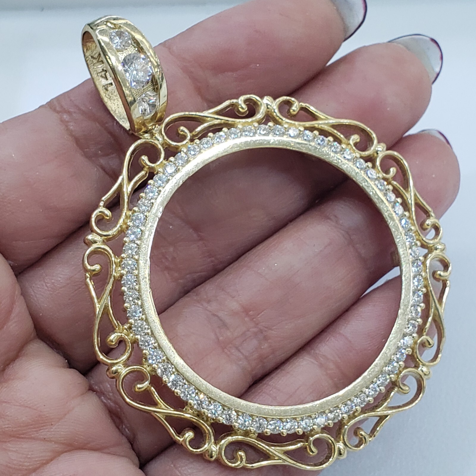 14k solid gold 50 pesos mexican coin centenario Bezel Frame pendant | eBay