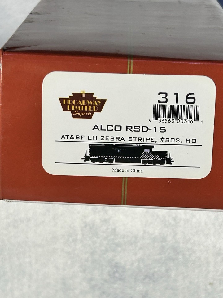 Nice BLI Santa Fe RR RSD-15 Zebra Scheme DCC/Sound Loco HO | eBay