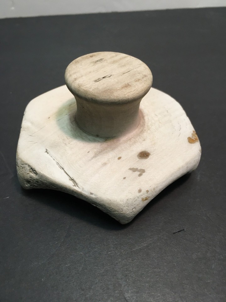 Antique Deeply Hand Carved Wooden Butter Print Stamp Flowers Fern with ...