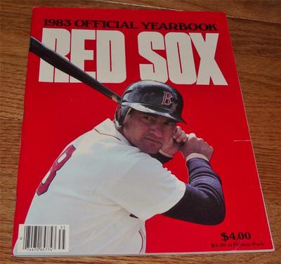 1983 Boston Red Sox Official Yearbook Carl Yastrzemski on Cover Wade ...