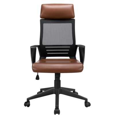 Mesh Back Leather Seat Office Desk Task Swivel Rolling Chairs Clearance ...