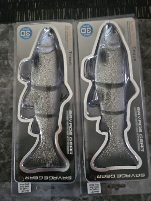 2 Savage Gear Unopened 10"-6 1/4 Slow Sink Dirty Silver 3D Scan ...