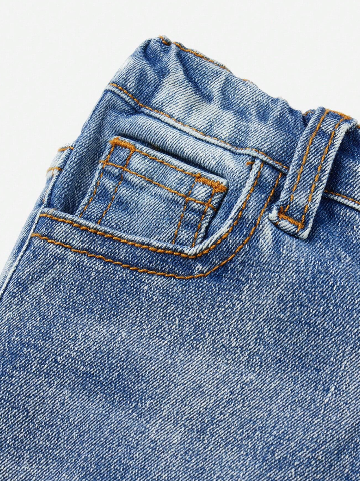 Jean Rasgado Pantalones Azules Mezclilla Para Niños Elegantes Vaqueros ...