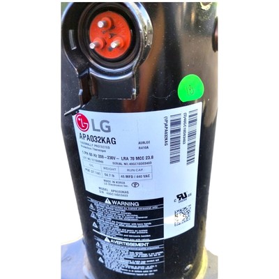 LG A/C Compressor Model# APA032KAG SN: 48GC18D03483 208-230 Volts | eBay