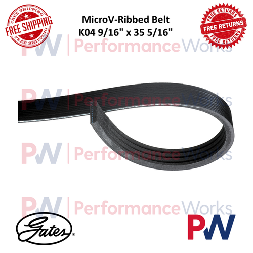 Gates Micro-V Ribbed Belt 4 Rib EPDM For Kia, Mazda, Toyota, Lexus ...