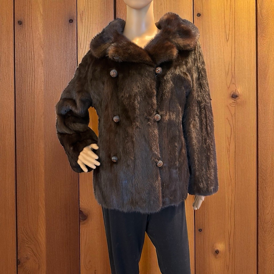 Ladies Vintage Rich Mahogany Brown Mink Fur Jacket | eBay