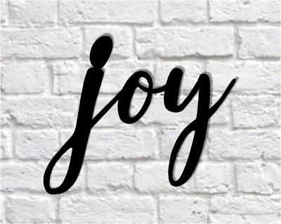joy metal sign, Metal Wall Hanging joy word sign, Calligraphy Sign | eBay