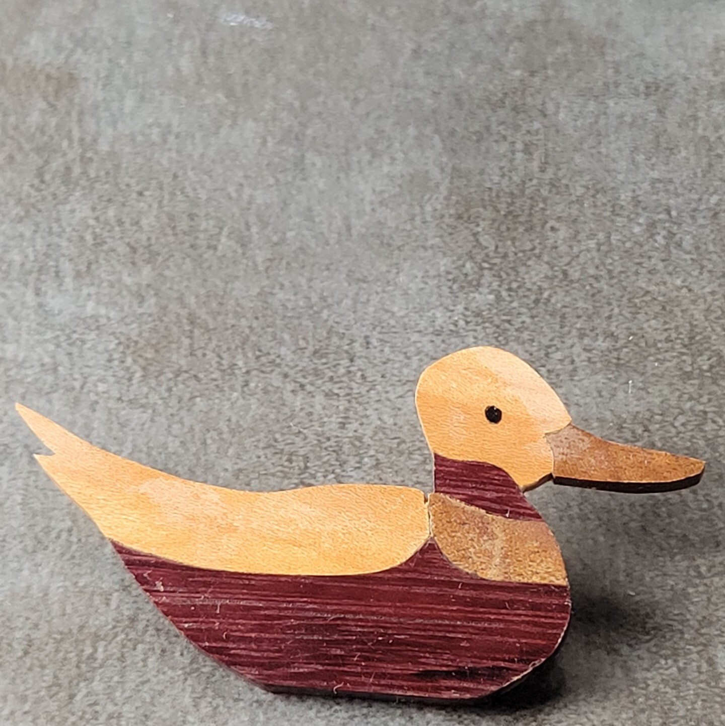 Vintage Laminated Wooden Duck Mallard Pin Brooch MCM … - Gem