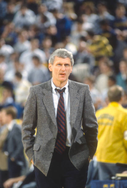 Head coach Bill Frieder University of Michigan looks on du- Basketball ...
