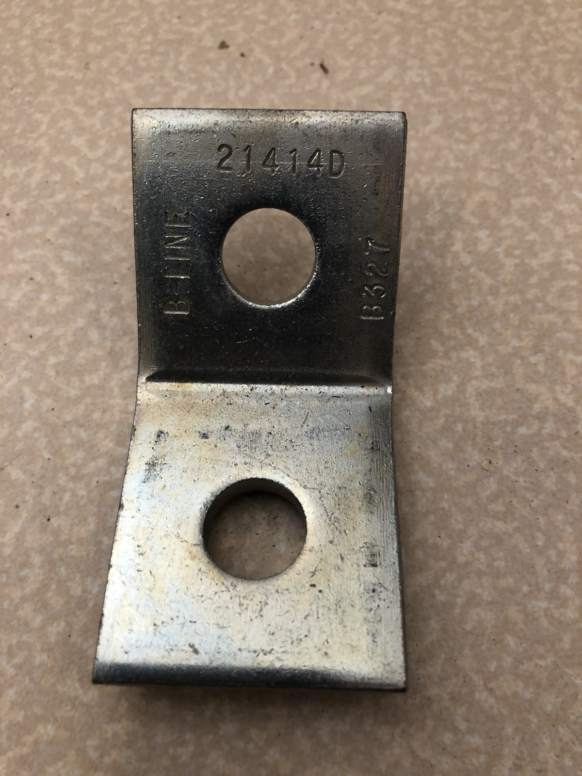 Unistrut B-line B327 TWO HOLE OPEN SHORT ANGLE, 45 DEG (Lot Of 4) Zinc ...