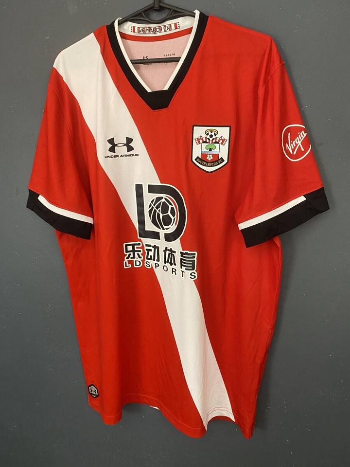 MEN'S FC SOUTHAMPTON 2020/2021 HOME SOCCER FOOTBALL SHIRT JERSEY SIZE L ...