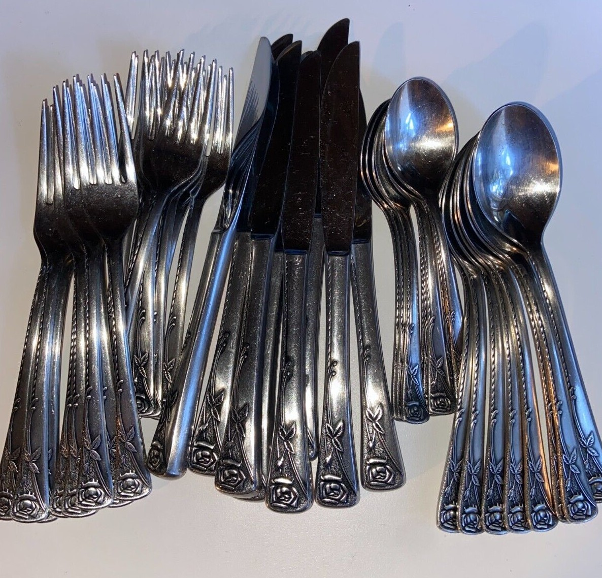 NORITAKE Stainless ROSETTA Rose Silverware Flatware CHOICE | eBay