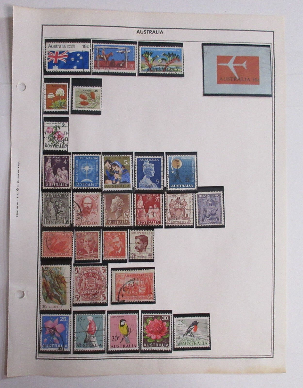 AUSTRALIA LOT OF STAMPS ON ALBUM PAGES various 100+ all different | eBay