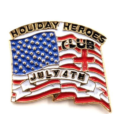 VTG 1999 American Red Cross Holiday Heroes Club July 4th USA Flag ...