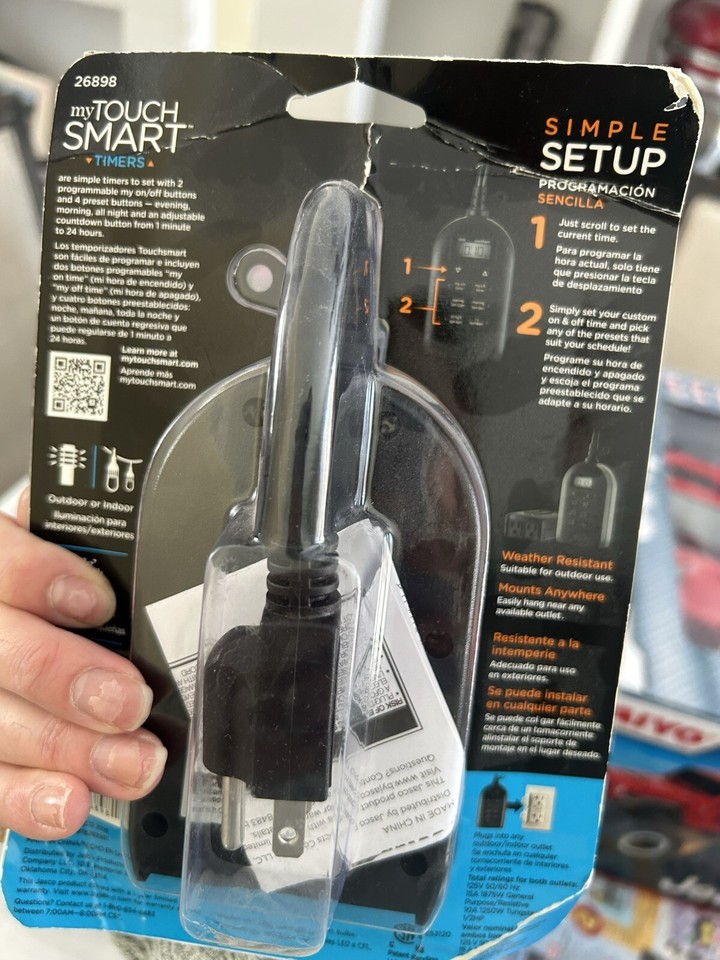 Jasco Digital My Touch smart simple set plug-in timer indoor/outdoor ...