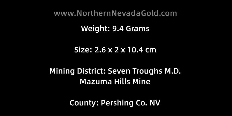 Gold specimen Crystalline 9.4g Mazuma Hills Mine Seven Troughs Pershing ...