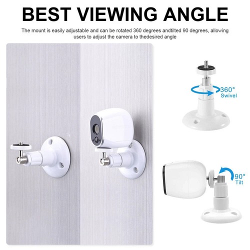 4 Set for Arlo Bracket Mounts for Ultra Cameras 360° Swivel ABS Plastic ...
