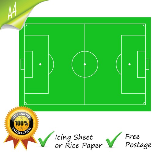 A4 PERSONALISED FOOTBALL PITCH BIRTHDAY CAKE TOPPER DECORATION | eBay