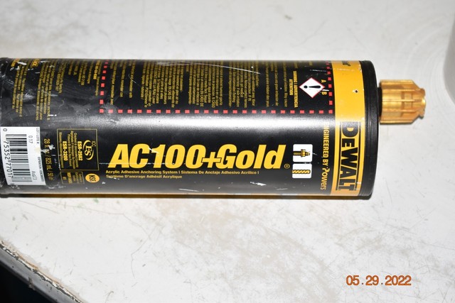 Dewalt Ac100 Gold Adhesive Anchoring System 8490sd 28 FL Oz for sale ...