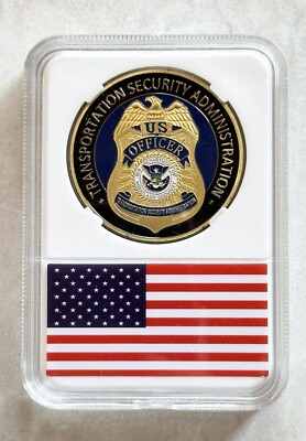 TRANSPORTATION SECURITY ADMINISTRATION (TSA) Challenge Coin With Case ...