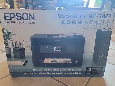 Epson Workforce Pro Wf-3823 Printer C11CJ07202 - Unopened | eBay
