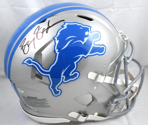 Barry Sanders Signed Detroit Lions F/S Speed Authentic Helmet-Beckett W ...
