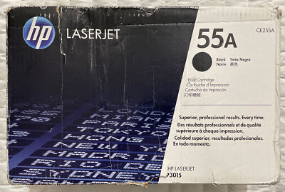 HP 55A Black Toner CE255A LaserJet P3015, MFP M521 & MFP M525 New In ...