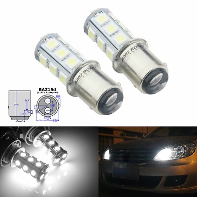 2x BAZ15d P21/4w 566 18 SMD LED Bulb Auto Parking Tail Stop Brake Light ...