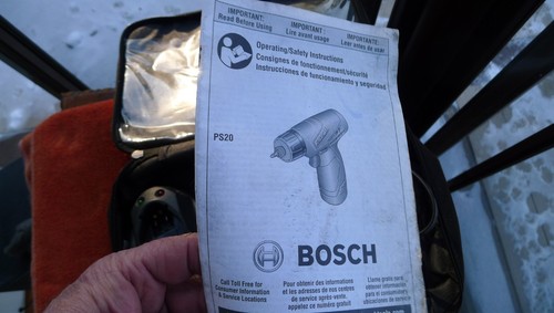BOSCH PS20 DRIVER CASE WITH MANUAL AND BC430 10.8 V CHARGER | eBay