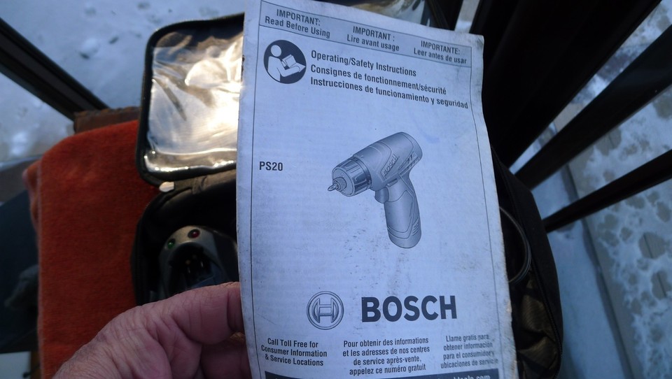 BOSCH PS20 DRIVER CASE WITH MANUAL AND BC430 10.8 V CHARGER | eBay