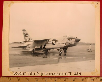 VINTAGE PHOTOGRAPH VOUGHT F8U-2 F-8C CRUSADER II USN MILITARY JET ...
