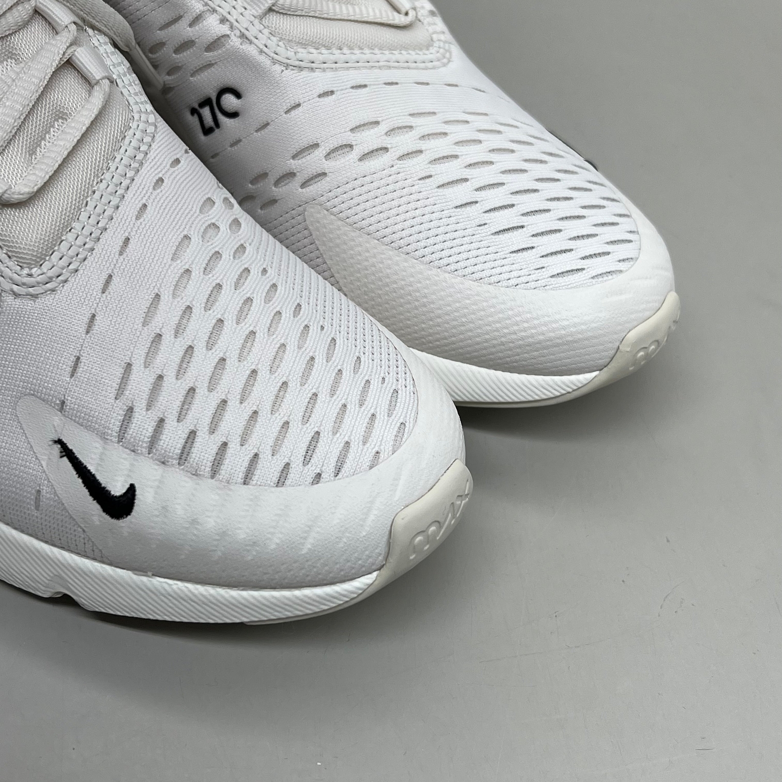 NIKE W Air Max 270 Foam Insole Mesh Sneakers Women's Sz 9 White Gold ...