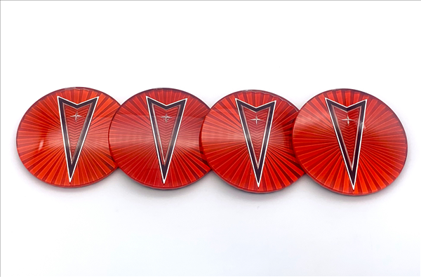 1977 1981 Firebird Red Arrowhead Center Cap Inserts for Snowflake ...