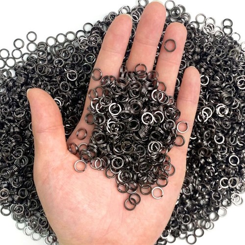 Stainless Steel Fishing Split Rings Black Nickel Swivel Snap Fishing | eBay