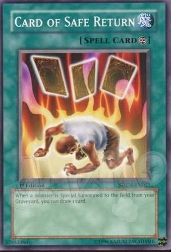 Yugioh - Card of Safe Return - 1st Edition LP - Free Holographic Card ...