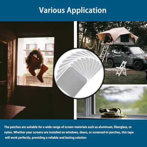 30PCS Strong Adhesive Window Screen Mesh Tape Repair Patches for ...