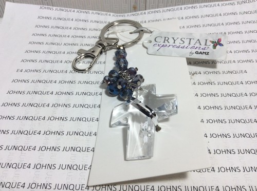CROSS & BEAD KEYCHAIN GANZ CRYSTAL EXPRESSIONS ACRYLIC New with tag ...