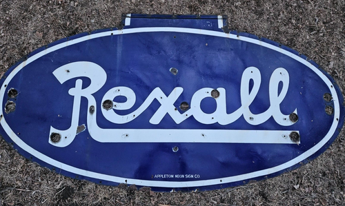 Vintage Rexall Porcelain Neon Skin Advertising Sign | eBay