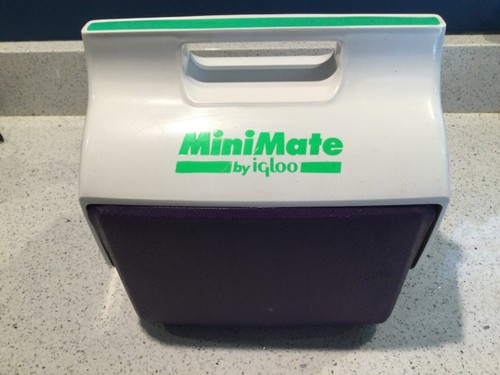 Igloo MiniMate Mini Mate Cooler Purple Teal Vintage Lunch Size Preowned ...