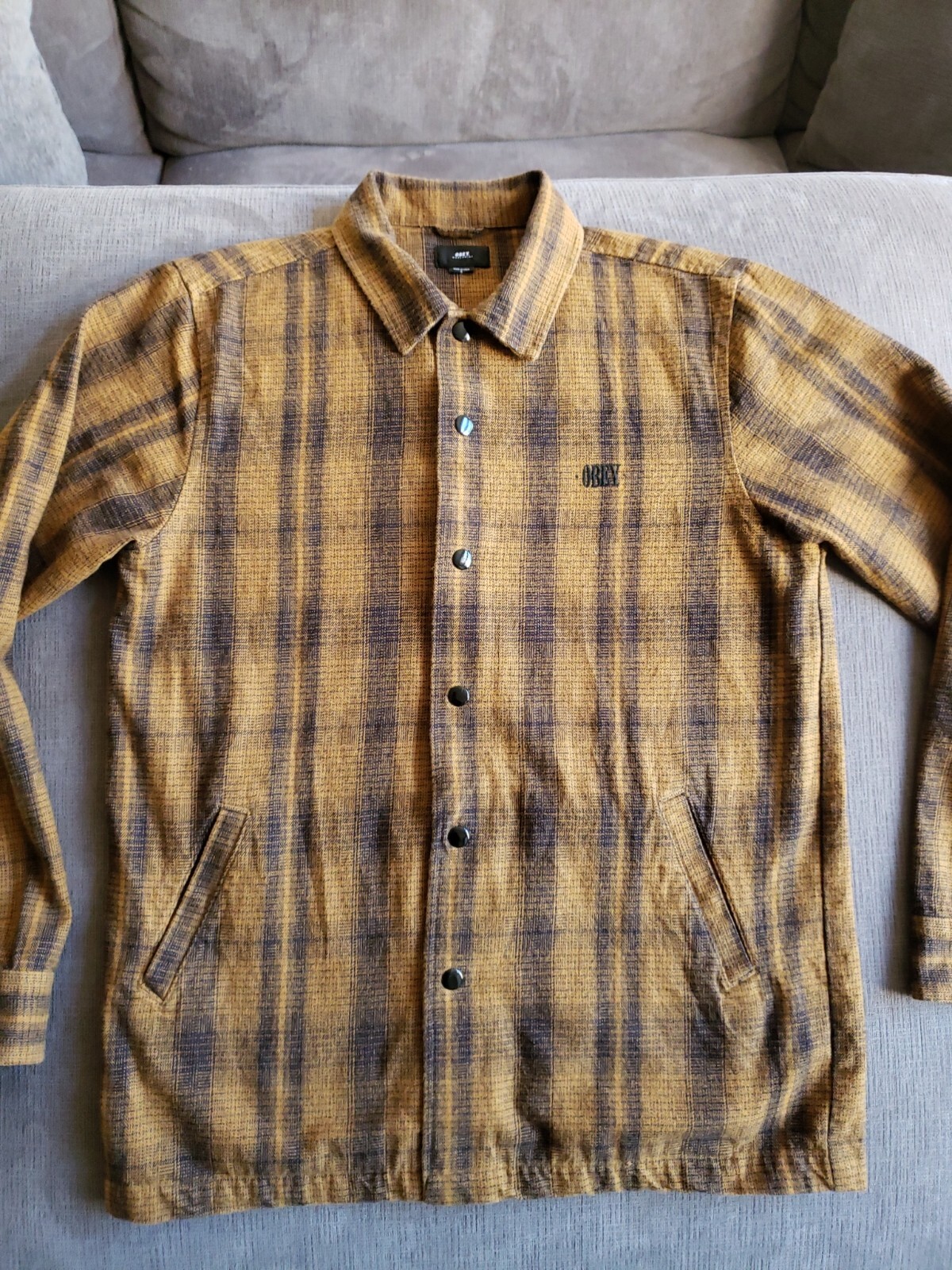 Obey Thick Flannel Shirt W/Pockets. Button Up. - Gem