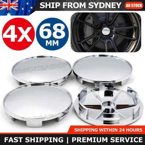 4x Car Wheel Center Caps 68mm Central Hub Blank Centre Hubcaps ...