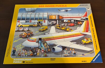 Ravensburger See Inside Puzzle 41 Airport 1992 | eBay