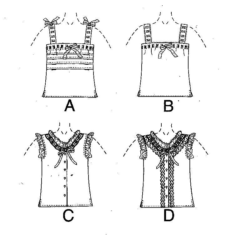 Historical Victorian Camisole Sewing Pattern U-pick Size 6-22 Butterick ...