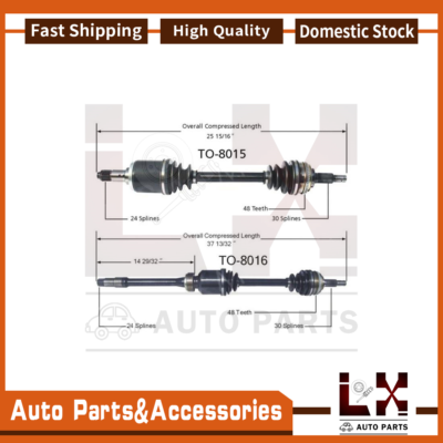 2 Front CV Axle Shaft SurTrack Set For Lexus ES300 Toyota Camry Avalon ...