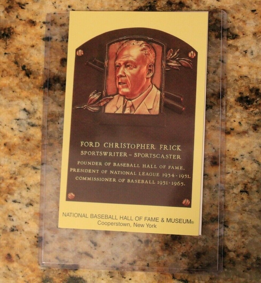 FRANK FRISCH FORD FRICK COOPERSTOWN HALL OF FAME POSTCARD CARD | eBay