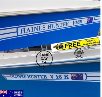 2X Haines Hunter Decal, Haines Hunter Boat Sticker Marine Vinyl ...