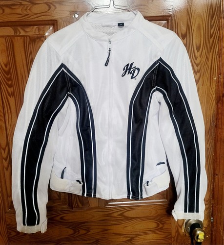 Harley Davidson Mesh Reflective Riding Jacket with Crash Pad Inserts Sz ...