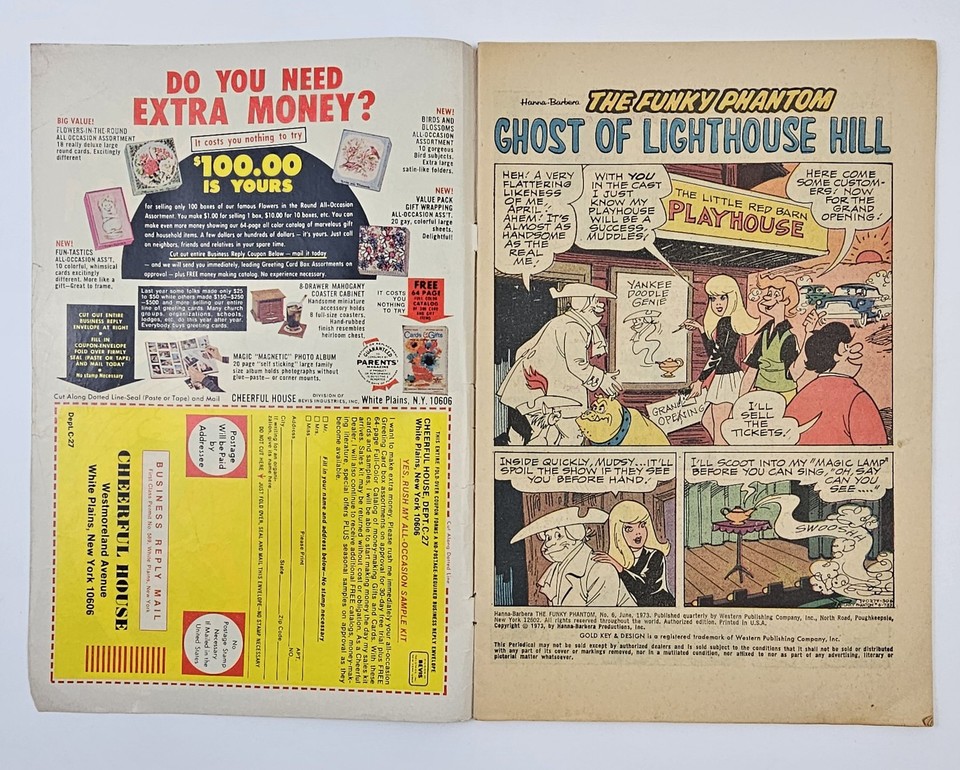 1973 Hanna-Barbera The Funky Phantom Gold Key Comic Book Ghost ...